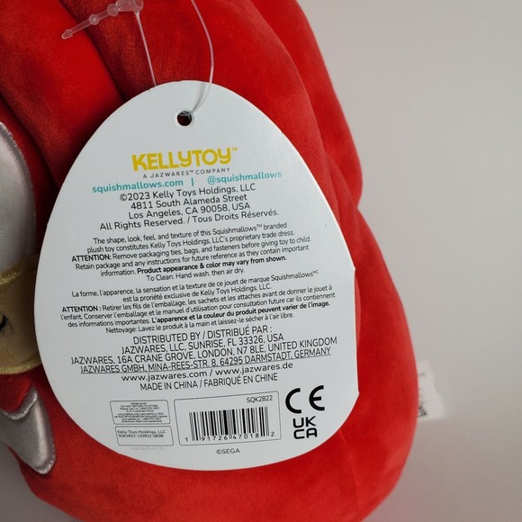 Kellytoy | Toys | Squishmallow Sonic The Hedgehog Knuckles Plush Red ...